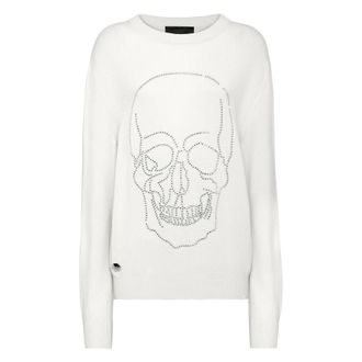 Philipp Plein Pullover Rundhals - - Knitwear - Damen - Wei&szlig; - M