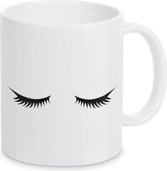 artboxONE Tasse Lashes von AB1 Edition - Kaffeetasse Schwarzweiß