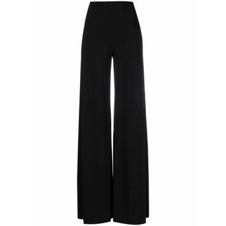 Norma Kamali Femme, Pantalons, Noir, Taille: 42 FR Pantalon noir taille haute &eacute;vas&eacute;