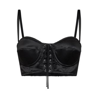 Dolce & Gabbana Cropped Bustier Top - - Tops - Damen - Schwarzk - M