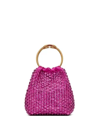 Valentino Garavani petit sac seau Carry Secrets &agrave; broderies - Rose