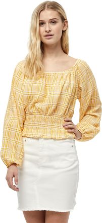 Desires Womens,Danessa Blouse, 6004P RAFFIA YELLOW,XS