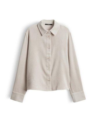 someday Langarmbluse Zortney modern aus weichem Cord Gerader Schnitt mit &uuml;berschnittener Schulter und Seitenschlitzen