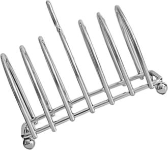 SOLUSTRE Alipis Edelstahl Toastständer Fächer Metall Brotrack für Scheiben Toast Brothalter Küchenbehälter Praktisch für Haushalt Restaurant und BBQ