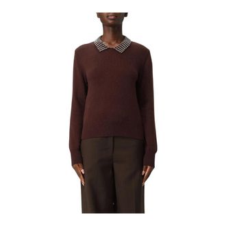 Pinko Pinko, Damen, Strickwaren, Braun, LGr&ouml;&szlig;e