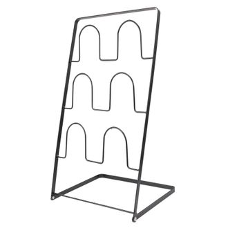 Artibetter Multilagiger Schwarzer Hausschuhhalter aus Platzsparendes Aufbewahrungsregal f&uuml;r Hausschuhe Einfaches Design Stabiles und Langlebiges Schuhregal f&uuml;r B