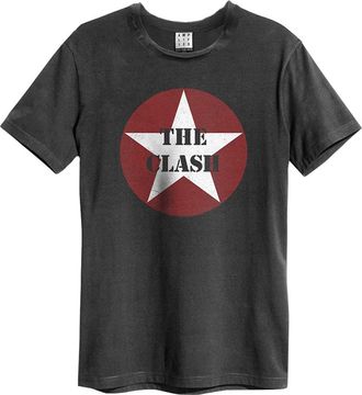 Amplified Herren The Clash-Star Logo T-Shirt, Grau (Charcoal Cc), XXL