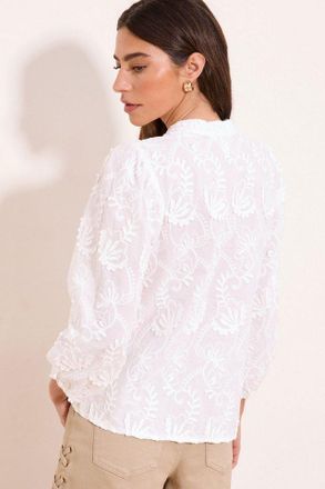 Lipsy Langarmbluse Lipsy Grandad-Bluse mit 3/4-&Auml;rmeln, Regular (1-tlg)