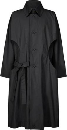 Issey Miyake Homme, Manteaux, Noir, Taille: S Trench-coat ceintur&eacute;