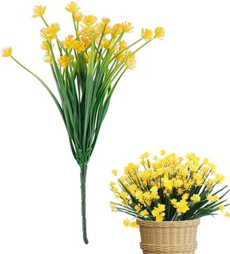 Generic Künstliche Pflanzen für draußen, künstliche Blumen für draußen, UV-beständige Kunstblumen | Frühlingsdeko mit gefälschten Blumen Sträucher, wartungsfr