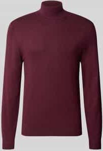 Mc Neal Slim Fit Rollkragenpullover aus Viskose-Mix mit Rippb&uuml;ndchen