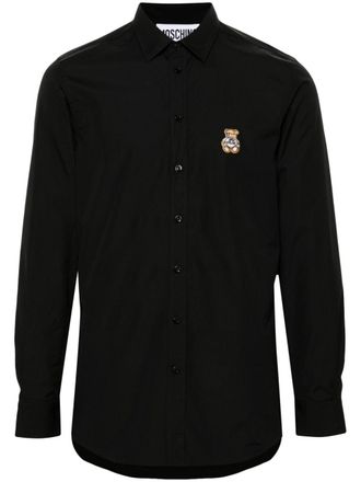 Moschino t-shirt en coton &agrave; patch ourson - Noir