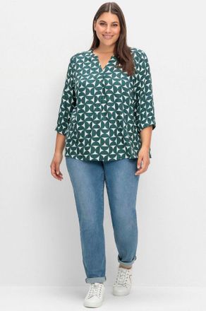 Sheego Klassische Bluse Tunika 3/4-Arm