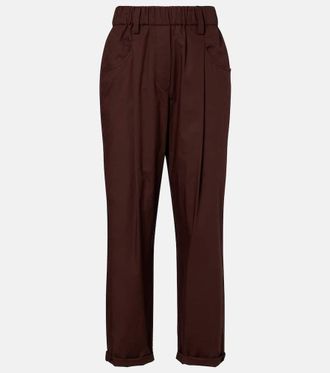 Brunello Cucinelli Pantalon droit Monili en coton
