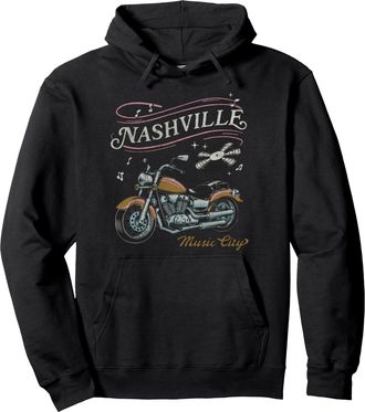 Trendy Apparel Nashville Music City Tennessee Motorcycle Pullover Hoodie