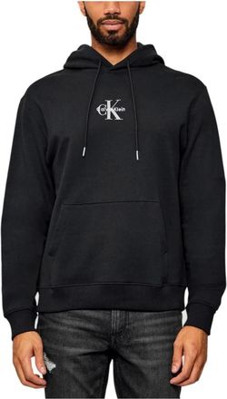 Calvin Klein Jeans Homme, Sweatshirts et sweats à capuche, Noir, Taille: M Sweat à capuche avec poches et motif imprimé