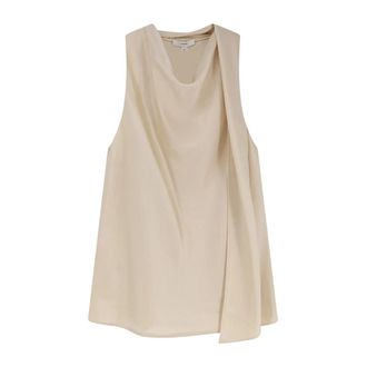 Vince Satin-Schal-Oberteil - - Blouses & Shirts - Damen - Beige - L