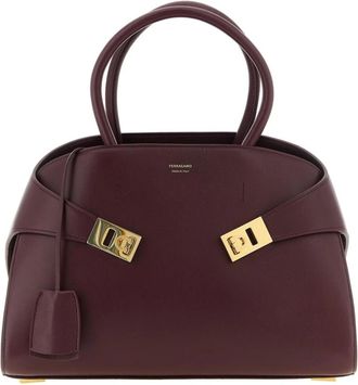 Ferragamo Sac port&eacute; main Gancini Lock - Femme - Sacs - Rouge - Taille: ONE Size