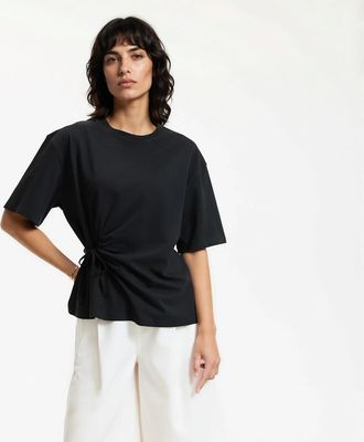 La Redoute Collections T-shirt Col Rond Manches Courtes &Agrave; Nouer