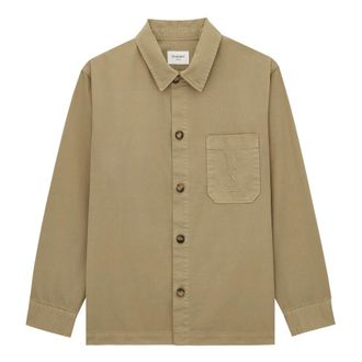 Saint Laurent Cassandre Overshirt - - Shirts - Herren - Beige - L