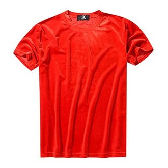 Generic T-shirt &agrave; manches courtes en velours pour homme Style hip-hop, RD1., XXL