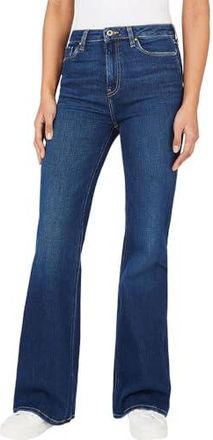 Pepe Jeans London Femme Slim Flare Taille Ultra Haute Pl204597, Bleu (Denim-CT5), 33W/32L