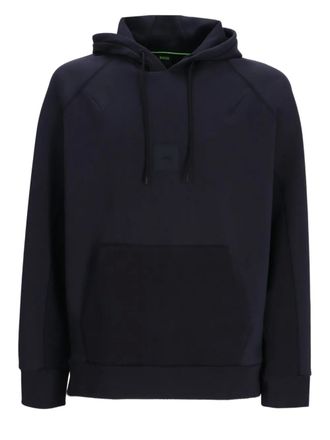 BOSS hoodie à patch logo - Bleu