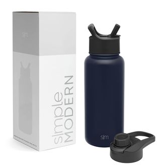 Simple Modern Wasserflasche mit Trinkhalm Wasserflasche mit Kippverschluss | Isolierte EdelstahlThermoskanne f&uuml;r den Sport Fitnessstudio | Summit Sammlung | 1L | De