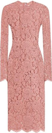 Dolce & Gabbana Midikleid aus Spitze - Rosa