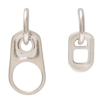 Maison Margiela Womens Closure Earrings Metal Silver Jewelry-Watches