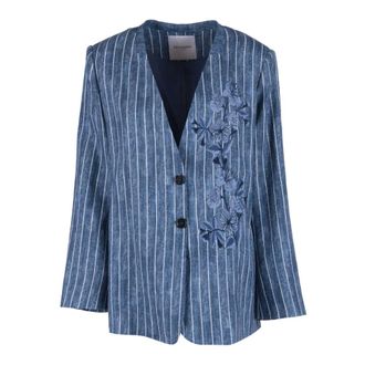 Ermanno Scervino Femme, Vestes, Bleu, Taille: 40 FR Giaccia Monopetto