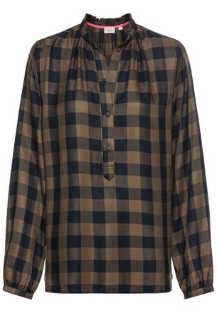 Camel Active Langarmbluse Regular Fit Karobluse aus Viskose