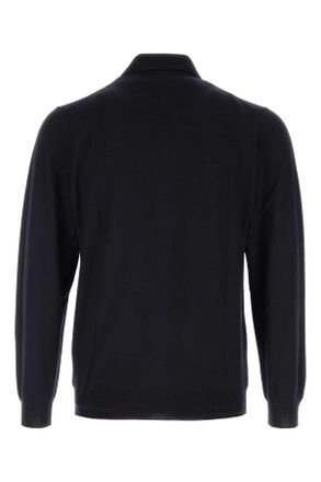 Fedeli Virgin Wool Cardigan - Blue
