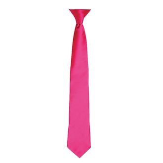 Premier Colours Herren Satin Clip Krawatte (2er Pack) (Hot Pink)