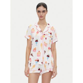 Kate Spade New York Pyjama KSI12746 Wei&szlig; Regular Fit