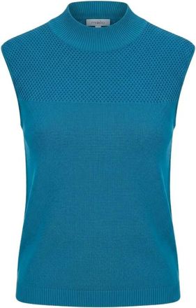 Malo Haut en maille sans manches - Femme - Pulls - Bleu - Taille: 38 FR