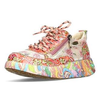 Laura Vita Chaussures &agrave; Lacets Sneaker pour Femmes NIKITO-62, Pointure:40 EU, La Couleur:Rouge
