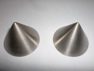 mydeco Endstück, Endkappe Cone für Gardinenstangen Edelstahl-optik 2 Stück ø 20 mm