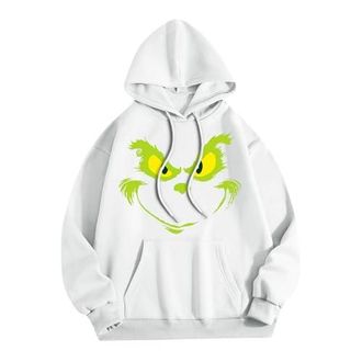 Generic Le Grinch Sweat A Capuche Femme Moche Christmas Femmes Chaud Pulls Sweatshirts Adulte Oversize Pull Costume Vetement Plaid The Pyjama Vêtements Noel H