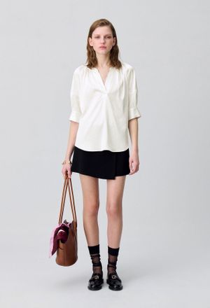 Claudie Pierlot Blouse fluide col tunisien
