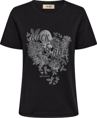 Mos Mosh MOS Mosh, Femme, Tops, Noir, Taille: 44 FR MMFango O-Ss Glam Tee