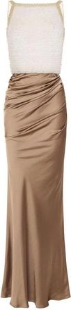 Elisabetta Franchi Femme, Robes, Beige, Taille: 42 FR Red Carpet Dress