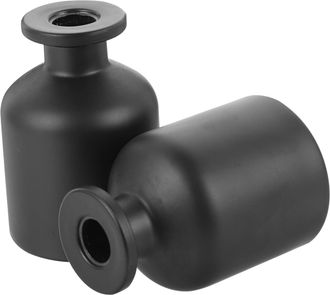 Angoily 2 Stück Aromatherapie Flasche Aus Mattem Glas 150ml Für Raumduft Ohne Feuer Schwarzes Lichtgeschütztes Duftfläschchen Für Haushalt Und Spa