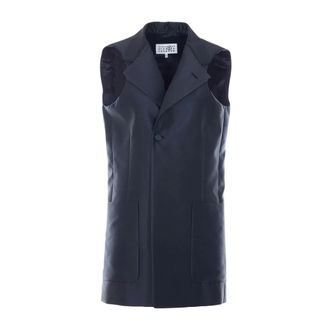 Maison Margiela Gilet sans manches &agrave; revers - Femme - Vestes - Noir - Taille: 36 FR
