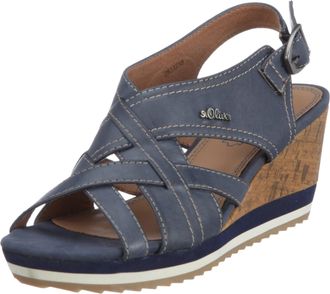 s.Oliver Casual 5-5-28332-38, Damen Sandalen/Fashion-Sandalen, Blau (Navy 805), EU 36