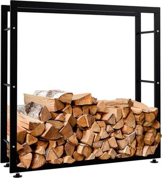 Clp Porte-b&ucirc;ches pour bois de chemin&eacute;e Keri V2 Noir 25x100x100 cm