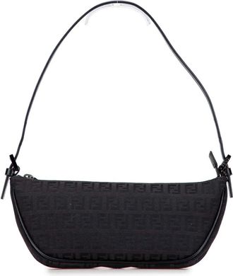 Fendi Hobo Bags - Zucchino Canvas Pochette - Gr. unisize - in Schwarz - für Damen