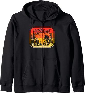 Giant Step Design Co. Pacific Northwest Bigfoot Mountain Biking Sasquatch MTB Kapuzenjacke