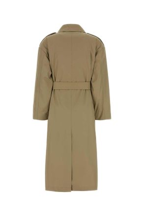 MM Studio Womens Beige Cotton Charme Trench Coat Coloniale