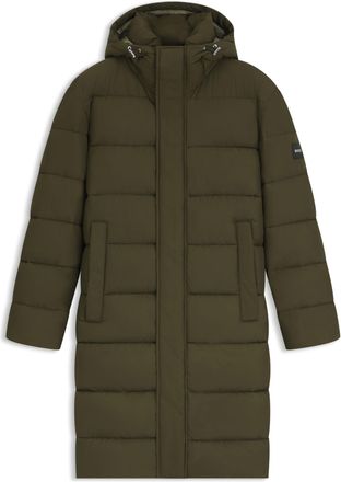 BOSS Herren H-Cenuto Wasserabweisender Steppmantel mit Kapuze Hellgr&uuml;n 48